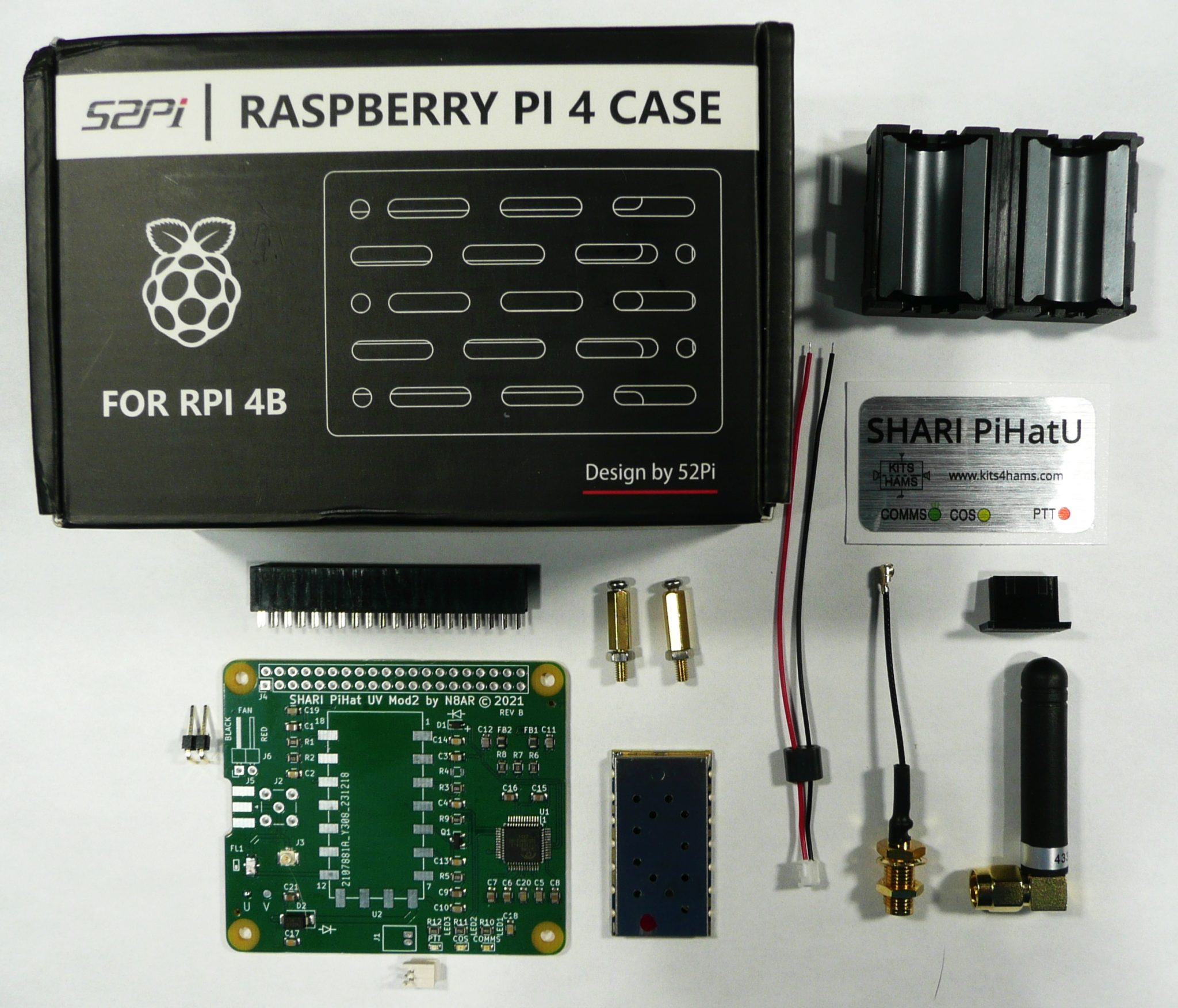 SHARI PiHat (52Pi case) using a Pi4 – Kits 4 Hams