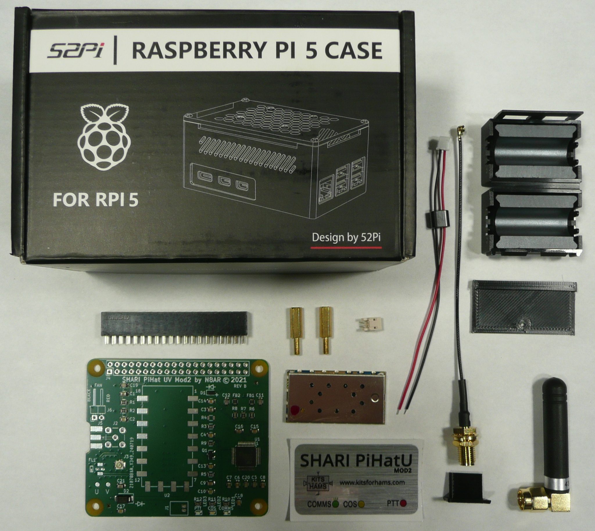 SHARI PiHat (52Pi case) using a Pi5 – Kits 4 Hams